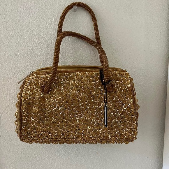 Bags | Gold Sequin Purse | Poshmark